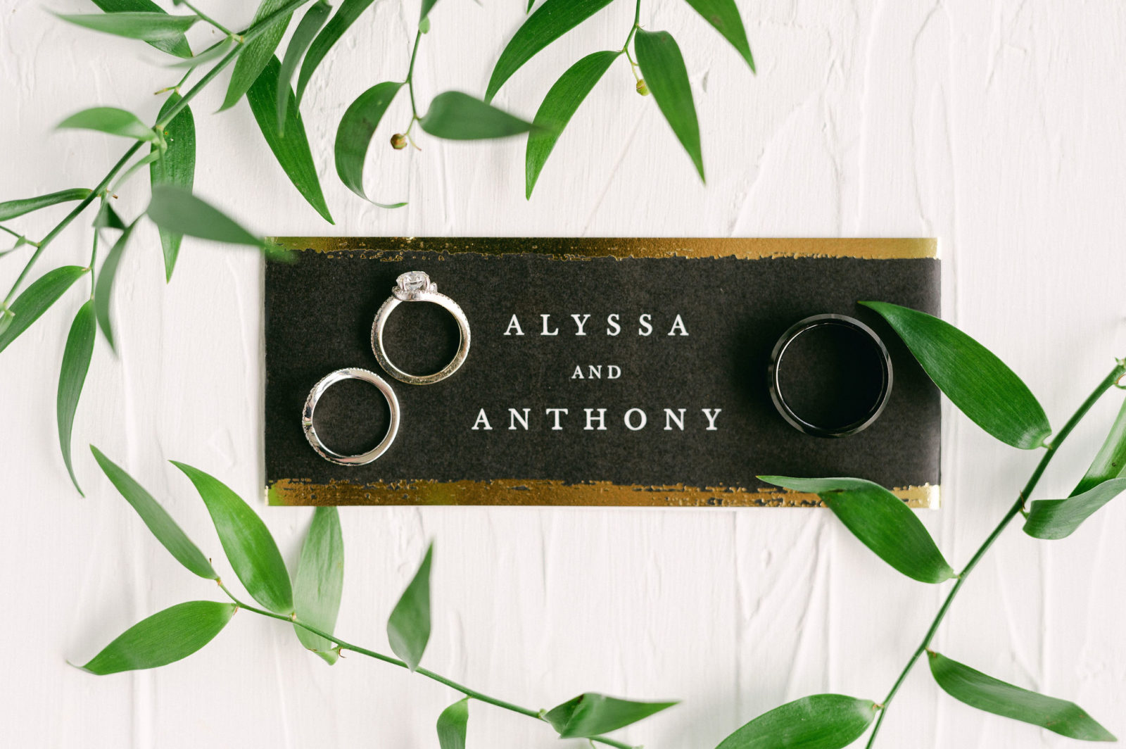 Behind The Veil: Alyssa & Anthony "Modern Black & White Wedding ...